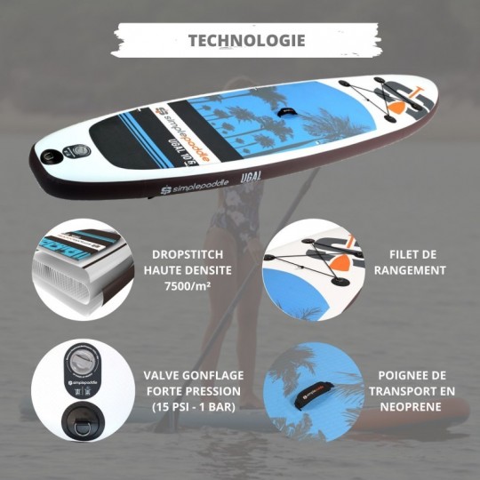 UGAL 10'6 STAND UP PADDLE GONFLABLE | SIMPLE PADDLE